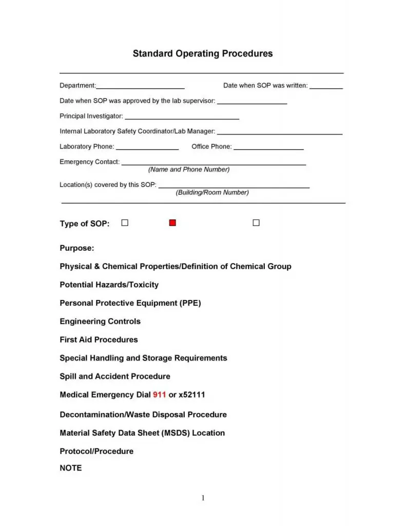 Las 37 mejores plantillas de procedimientos operativos estándar (SOP) - Mundo Plantillas