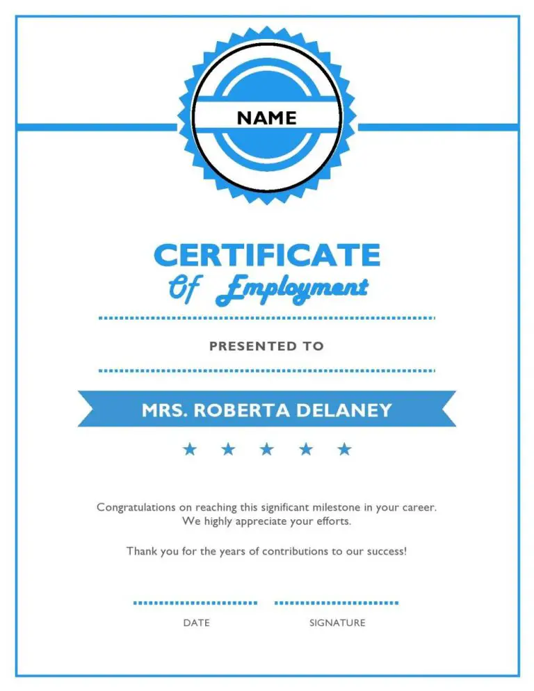Las 40 mejores muestras de certificados de empleo [gratis] - Mundo ...