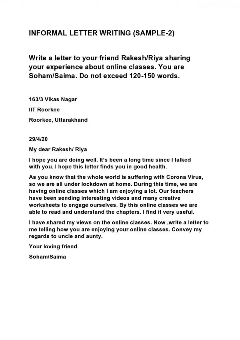 40 grandes cartas informales (ejemplos de formato y plantillas) - Mundo ...