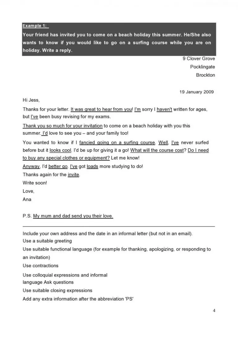 40 grandes cartas informales (ejemplos de formato y plantillas) - Mundo ...