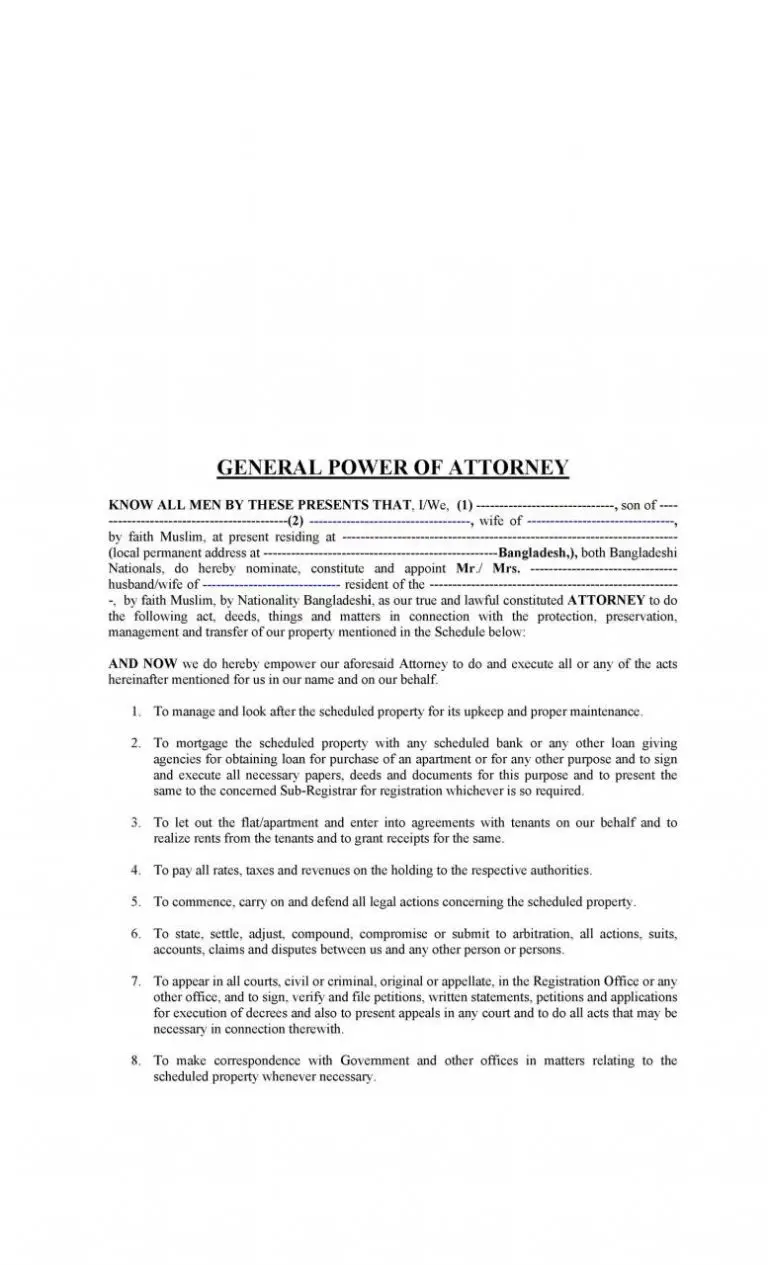 50 formularios y plantillas de poder notarial gratuitos (duradero ...