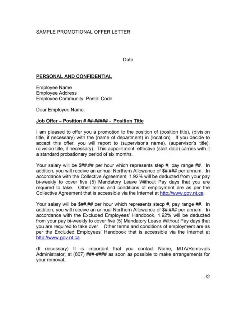 50 cartas de promoción laboral (plantillas 100% gratuitas) - Mundo ...