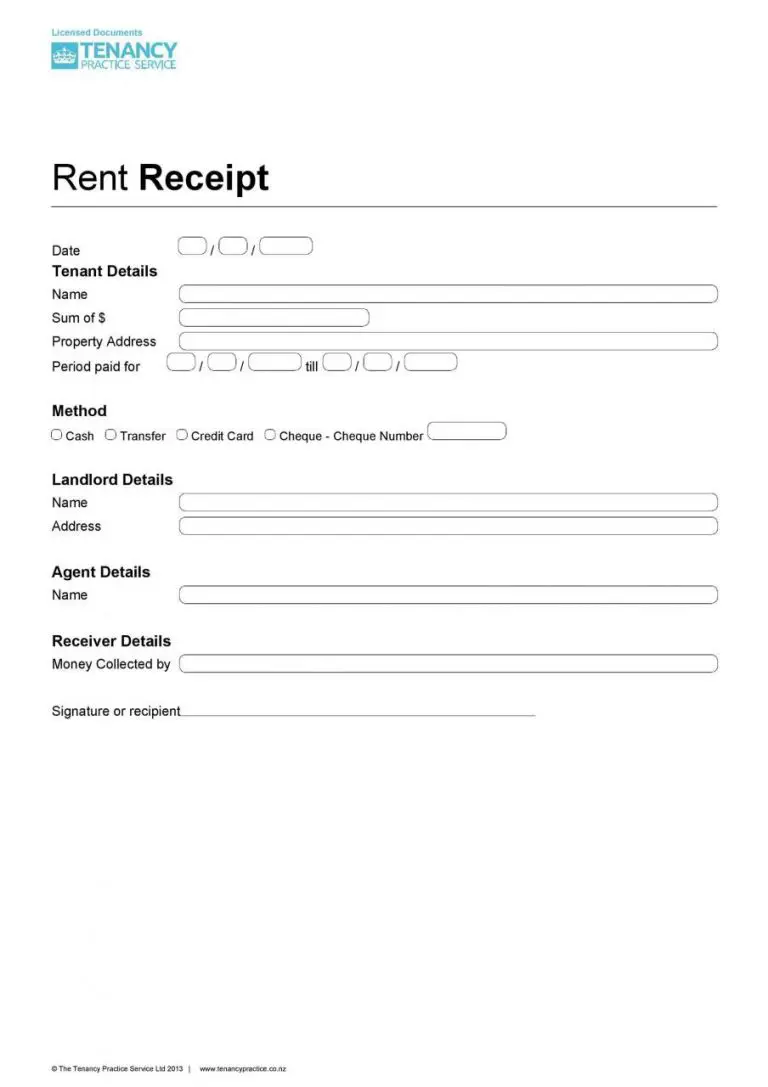 49 recibos de alquiler imprimibles (plantillas gratuitas) - Mundo ...