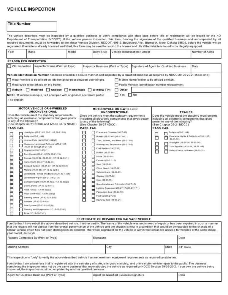 39 mejores formularios de inspección de vehículos (Lyft, Uber, etc.) - Mundo Plantillas