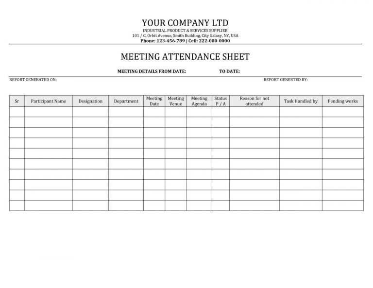 43 plantillas de hojas de asistencia imprimibles gratis - Mundo Plantillas