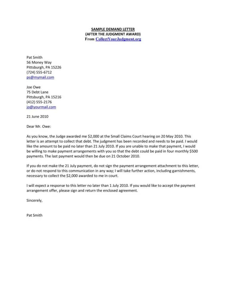 Las 40 mejores plantillas de cartas de demanda (muestras gratuitas ...