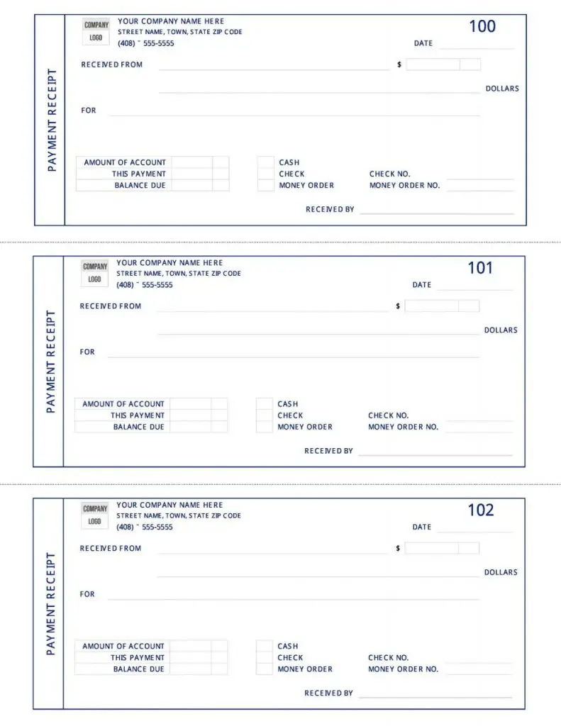 Más de 50 plantillas de recibos gratis (efectivo, ventas, donaciones ...