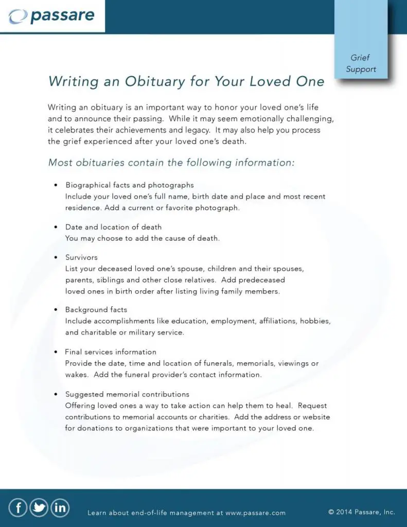 Más de 25 plantillas y muestras de obituarios - Mundo Plantillas