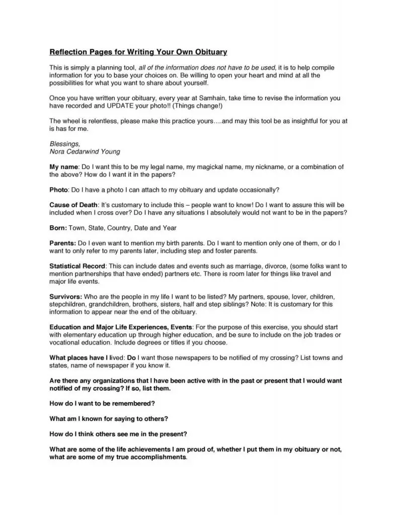 Más de 25 plantillas y muestras de obituarios - Mundo Plantillas