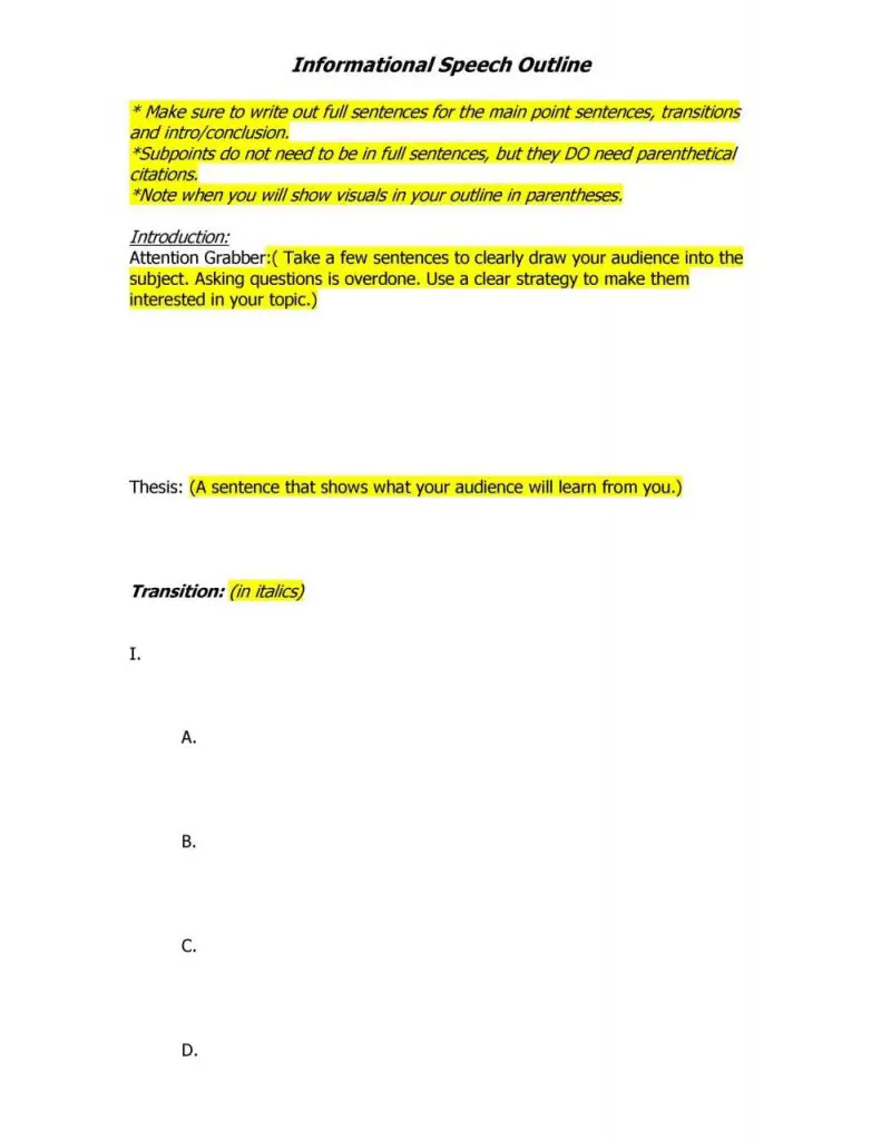 43 plantillas y ejemplos de esquemas de discursos informativos - Mundo ...