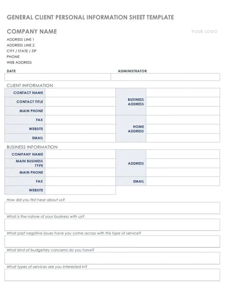 41 formularios de información personal gratuitos [y plantillas] - Mundo ...