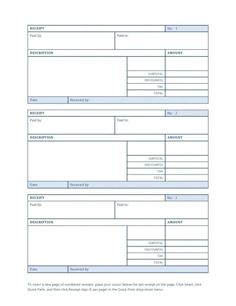 30 plantillas de recibos de compra editables (Word/Excel) - Mundo ...