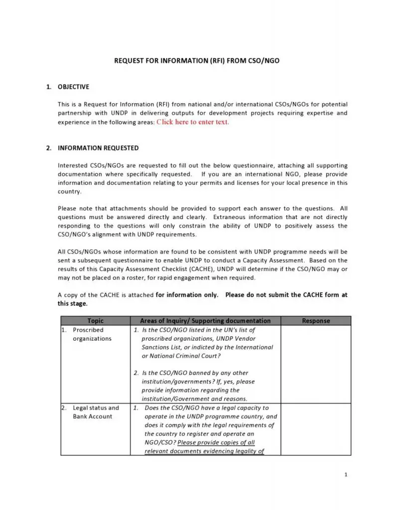 45 plantillas y formularios de solicitud de información (RFI) GRATIS ...